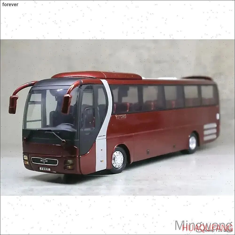 Коллекционная модель автобуса Yutong MAN Rhine Star ZK6120R41 -FA масштаб 1:42 металл/пластик