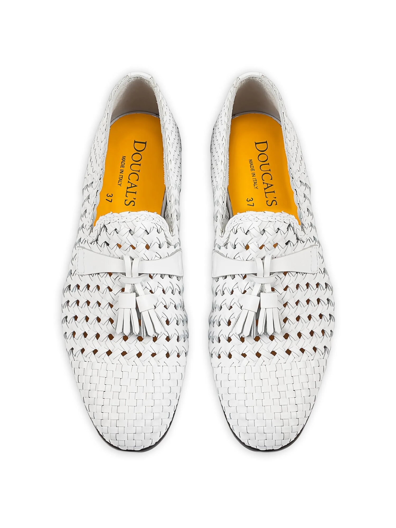 Лоферы Doucal's Woven loafers, размер 38, white — фото 1