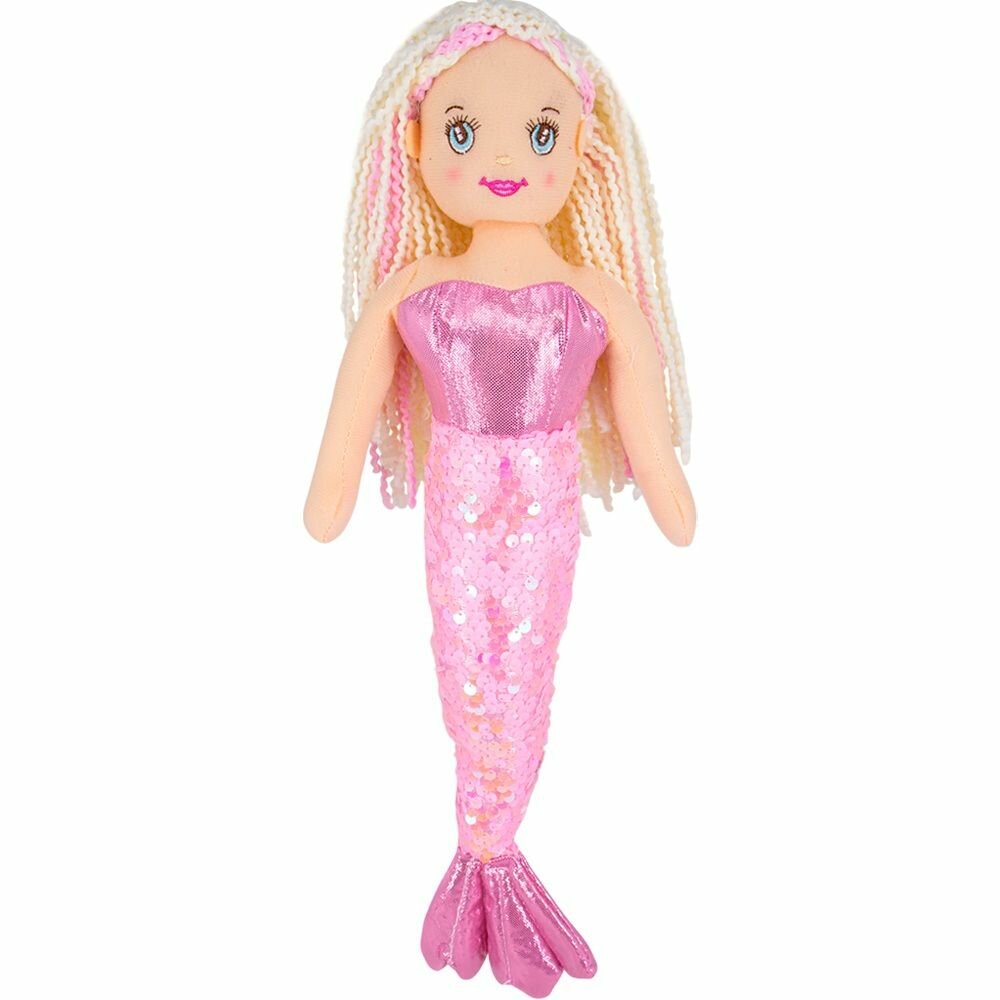 Мягкая игрушка Кукла Русалочка 40 см розовая FG250327222C