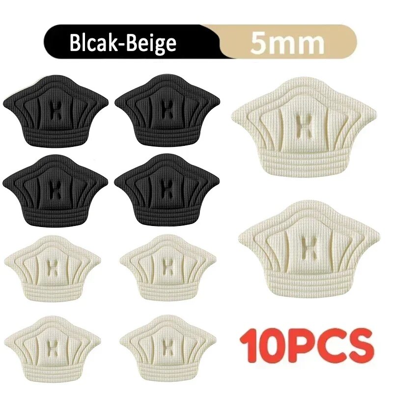 Накладки на пятки Black-Beige 5mm, 10шт