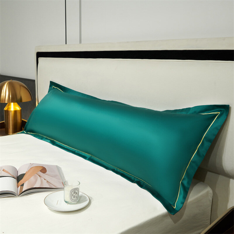 Наволочки из сатинового длинноволокнистого хлопка (100 штук), двойные длинные наволочки из чистого хлопка из Синьцзяна, простые однотонные наволочки для пар из чистого хлопка.