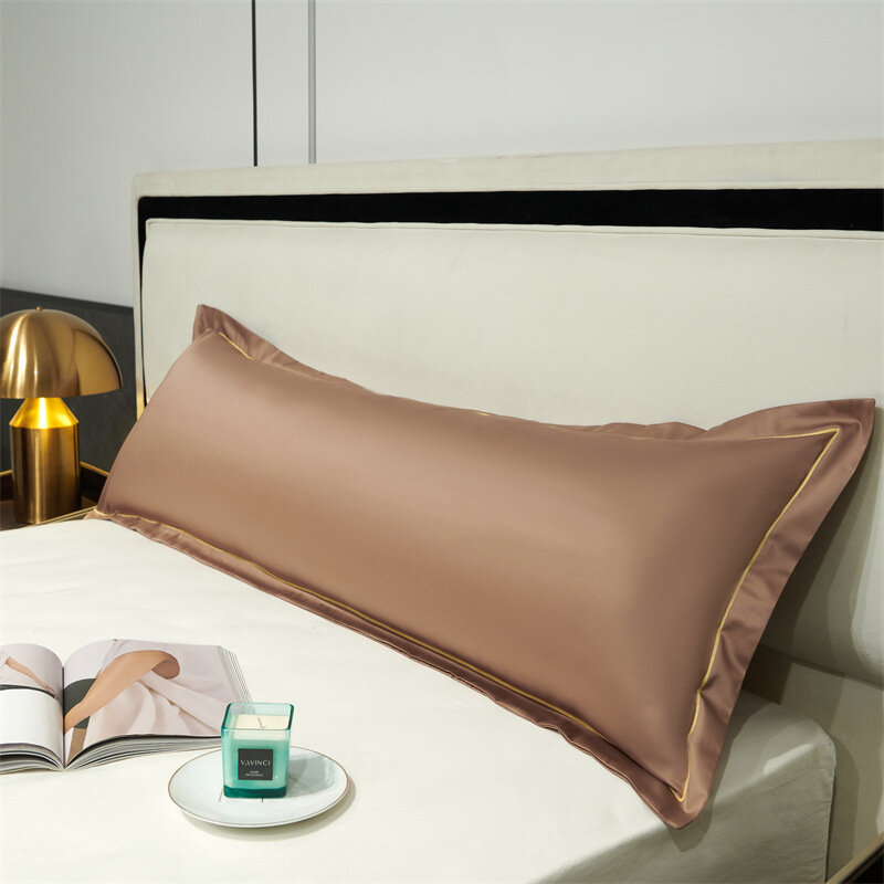 Наволочки из сатинового длинноволокнистого хлопка (100 штук), двойные длинные наволочки из чистого хлопка из Синьцзяна, простые однотонные наволочки для пар из чистого хлопка.