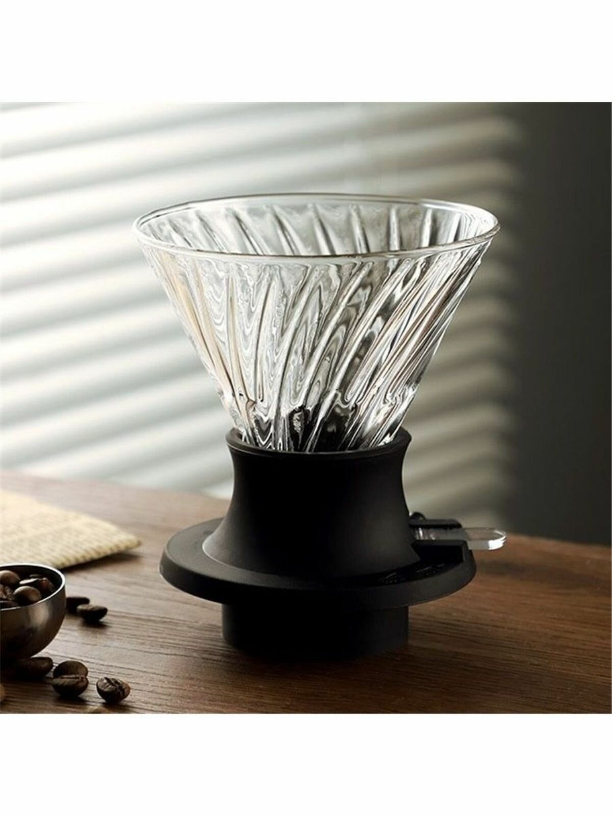 Воронка для кофе иммерсионная Bincoo 300 мл / V60 / Стеклянная