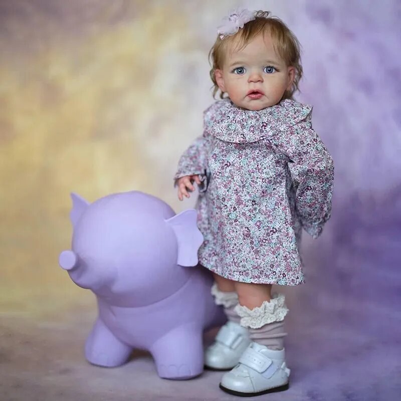 24 дюймов 60 см Новорожденный ребенок Reborn Sandie Кукла Реборн, тело из ткани