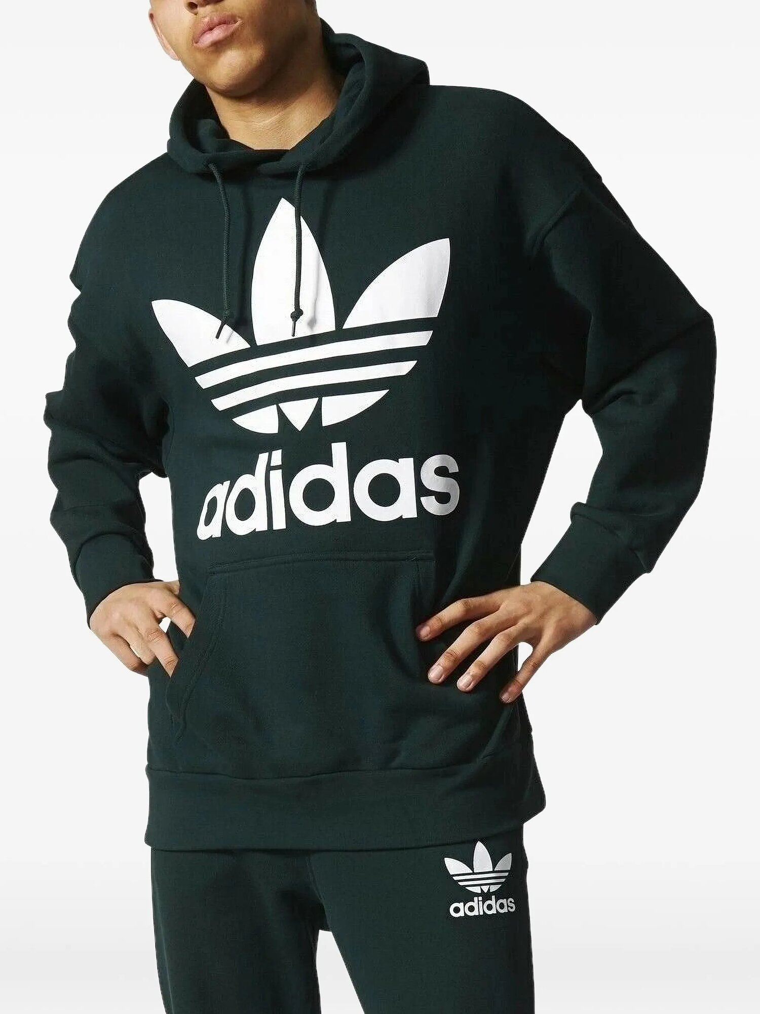 Худи adidas, размер M, , зеленый,