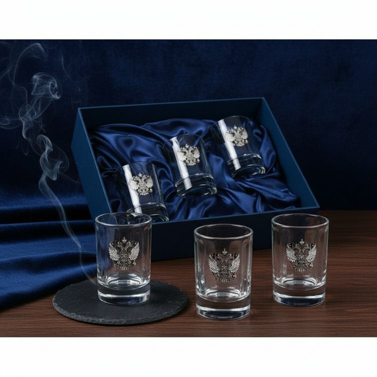 Набор стопок для водки Царская тройка