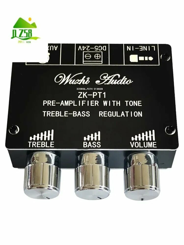 (G O I X) Плата декодера Bluetooth 5,0, двухканальная стереосистема с низким уровнем шума, предварительный модуль высоким и тоном, плата усилителя -PT1