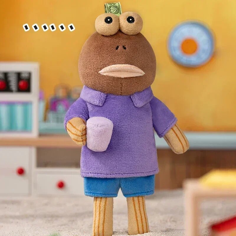 POP MART GONG Bikini Bottom Buddies Series Фигурка Коричневый, Dazed Fish