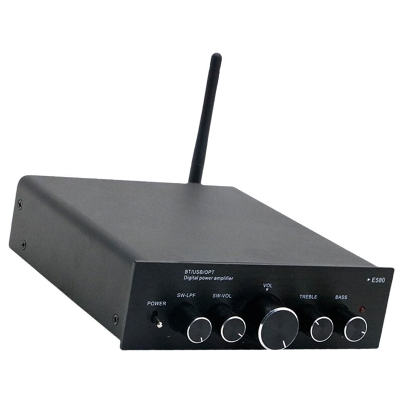 E580 Bluetooth-совместимый Усилитель Звуковой Мощности 2,1-Канальный Звуковой Приемник для Динамика, Сабвуфер, Усилитель Мощностью 100 Вт