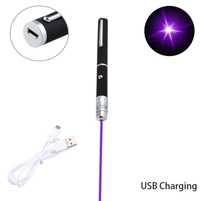 Фиолетовый лазерный указатель USB