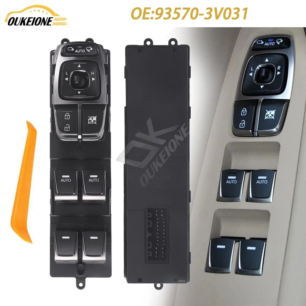 93570-3V031 для Hyundai Azera Grandeur 2011-2015 годов, левая электрическая кнопка управления стеклоподъемником 935703V031RY