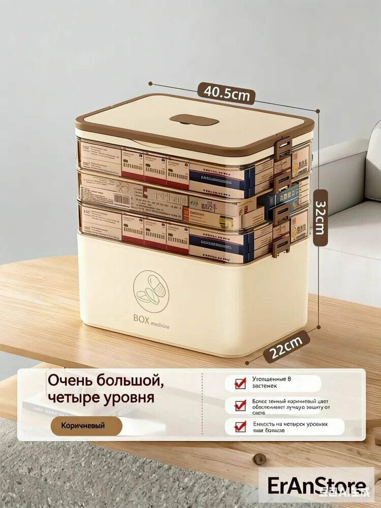 Контейнер для хранения вещей длина 40.5 см, ширина 22 см, высота 32 см.