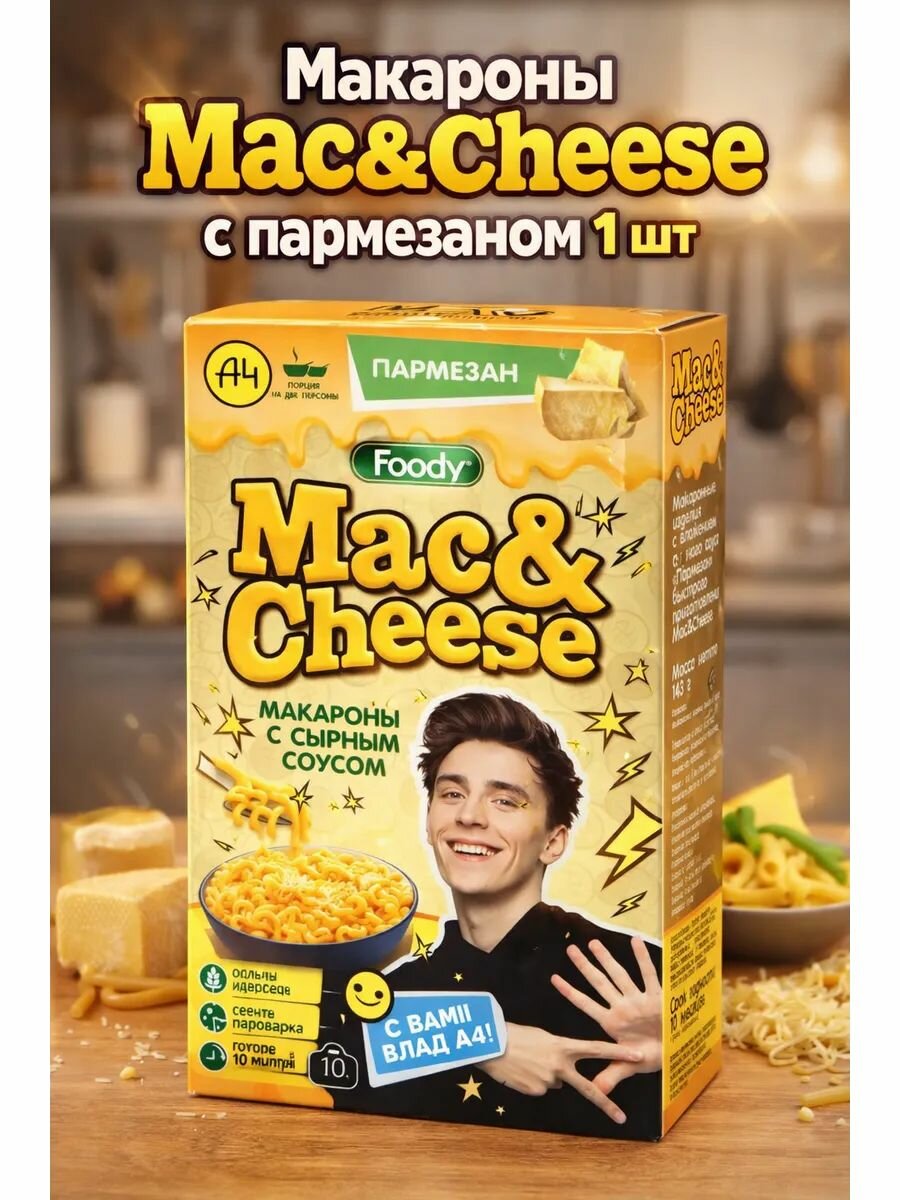 Макароны Mac&Cheese с пармезаном
