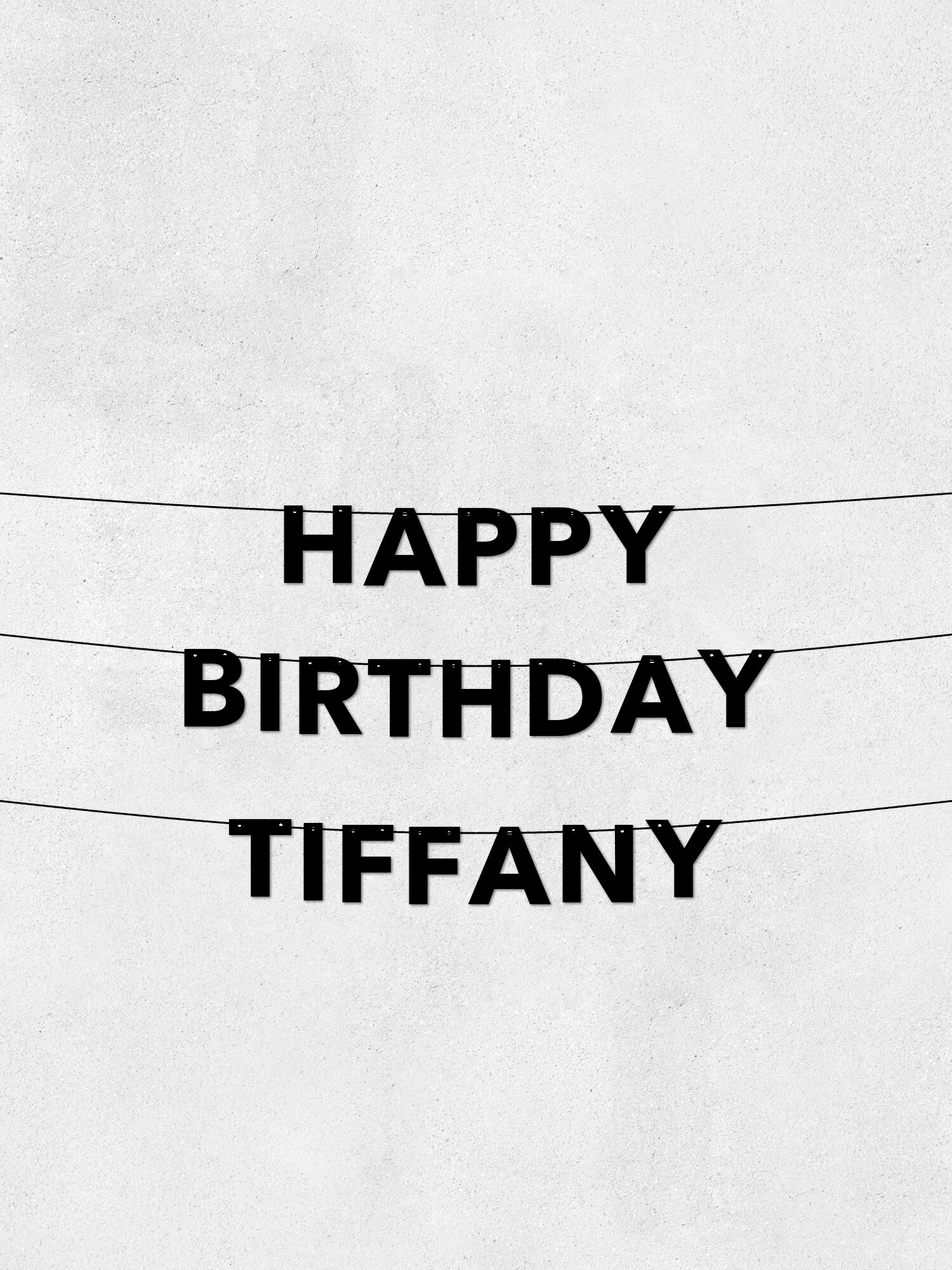 Гирлянда из букв Happy Birthday Tiffany - Стильный декор для праздников, 10 см, долговечный материал