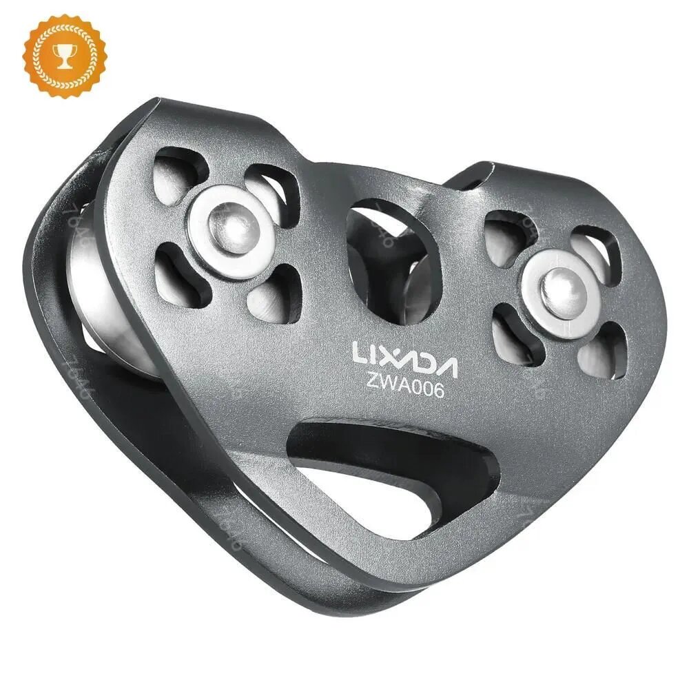 LIXDA ZWA006 Одинарный блок-ролик для альпинизма и туризма из алюминия, для тросов — фото 1