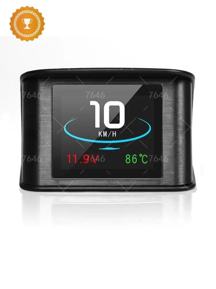 OBD Smart Digital Meter Head Up Display P10 Автомобильный бортовой компьютер Черный — фото 1