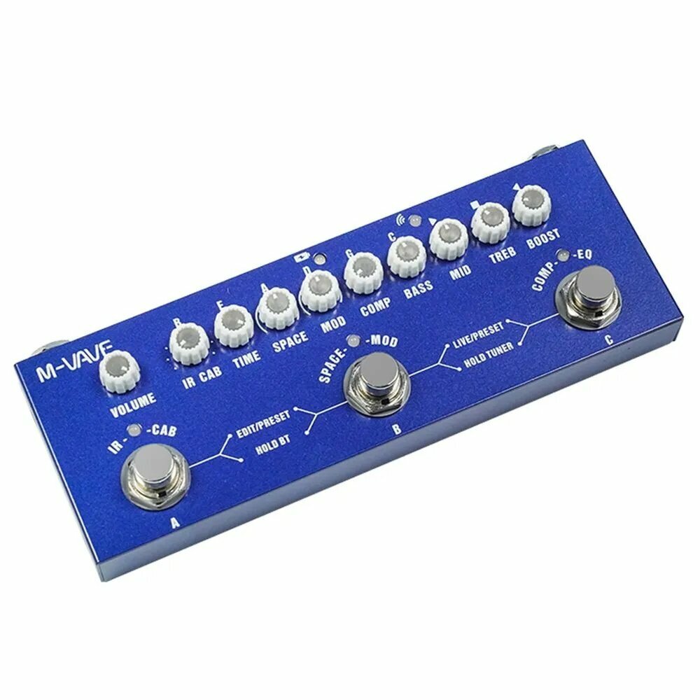 Бас-эффект-процессор CubeBaby BASS с импульсной моделью кабинета, реверберацией, задержкой и модуляцией