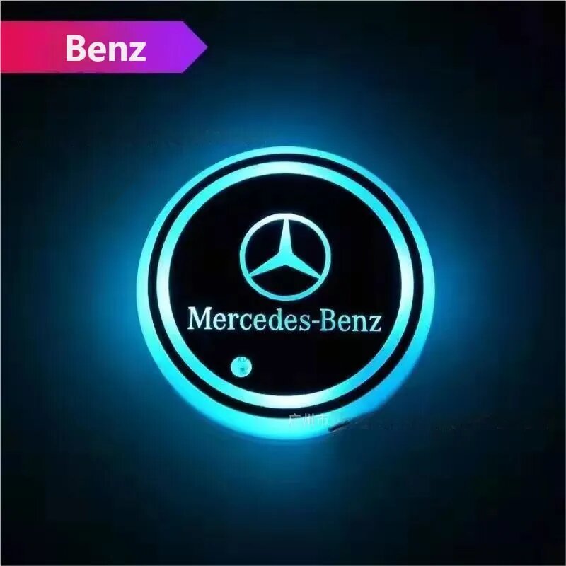 Светящийся коврик для подстаканника в машину Mercedes-Benz1 шт.