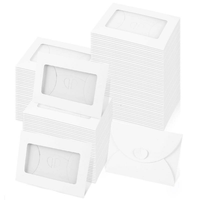 Бумажный конверт с застёжкой-замком, Белый