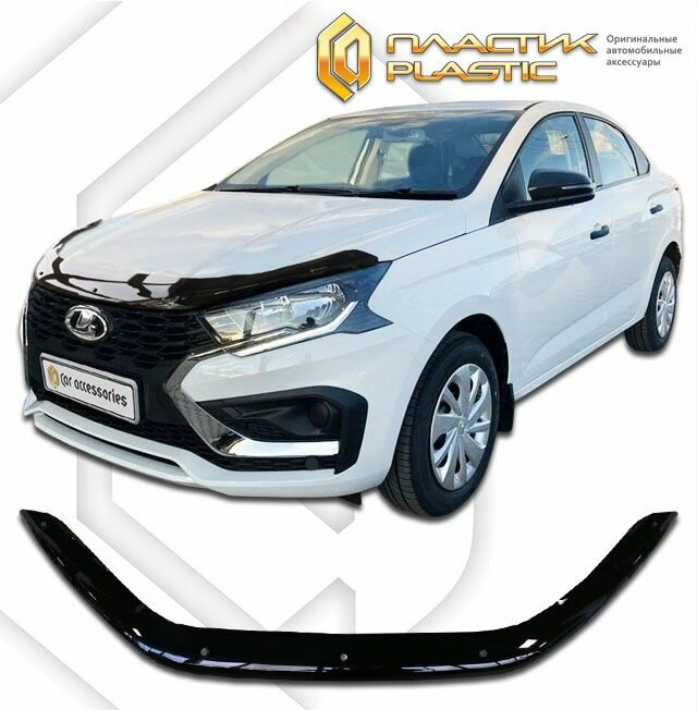 Дефлектор капота для LADA ISKRA 2025-н. в черный глянцевый СА Пластик