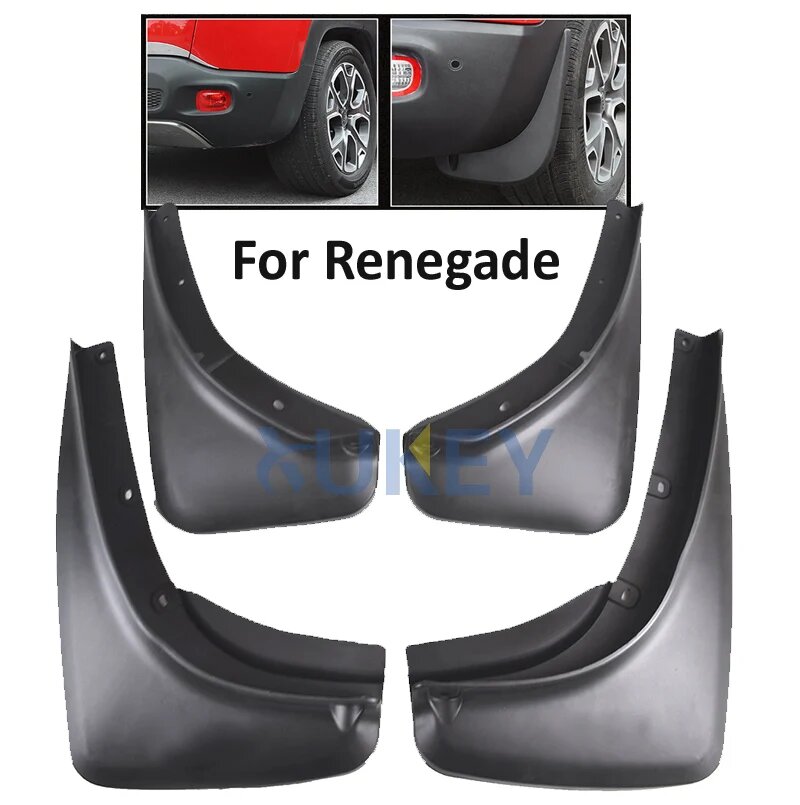 4 комплекта для Jeep Renegade BU 2014-2021 автомобильные брызговики брызговики передние и задние Стайлинг 2015 2016 2017 2018 2019 2020