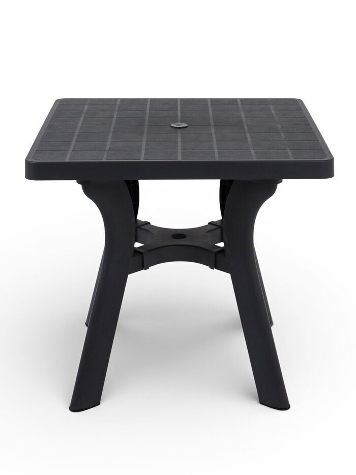 Садовый стол «Атлант», 80×80×76.5 см, квадратный, пластиковый, цвет графитовый