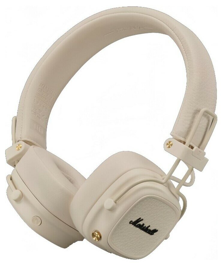 Беспроводные наушники Marshall Major V Cream(Кремовые), Bluetooth 5.3, складные