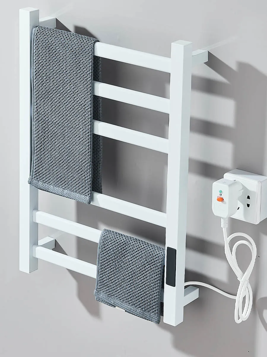 Полотенцесушитель MYqulity, электрический, нержавеющая сталь, 43x60 см, белый