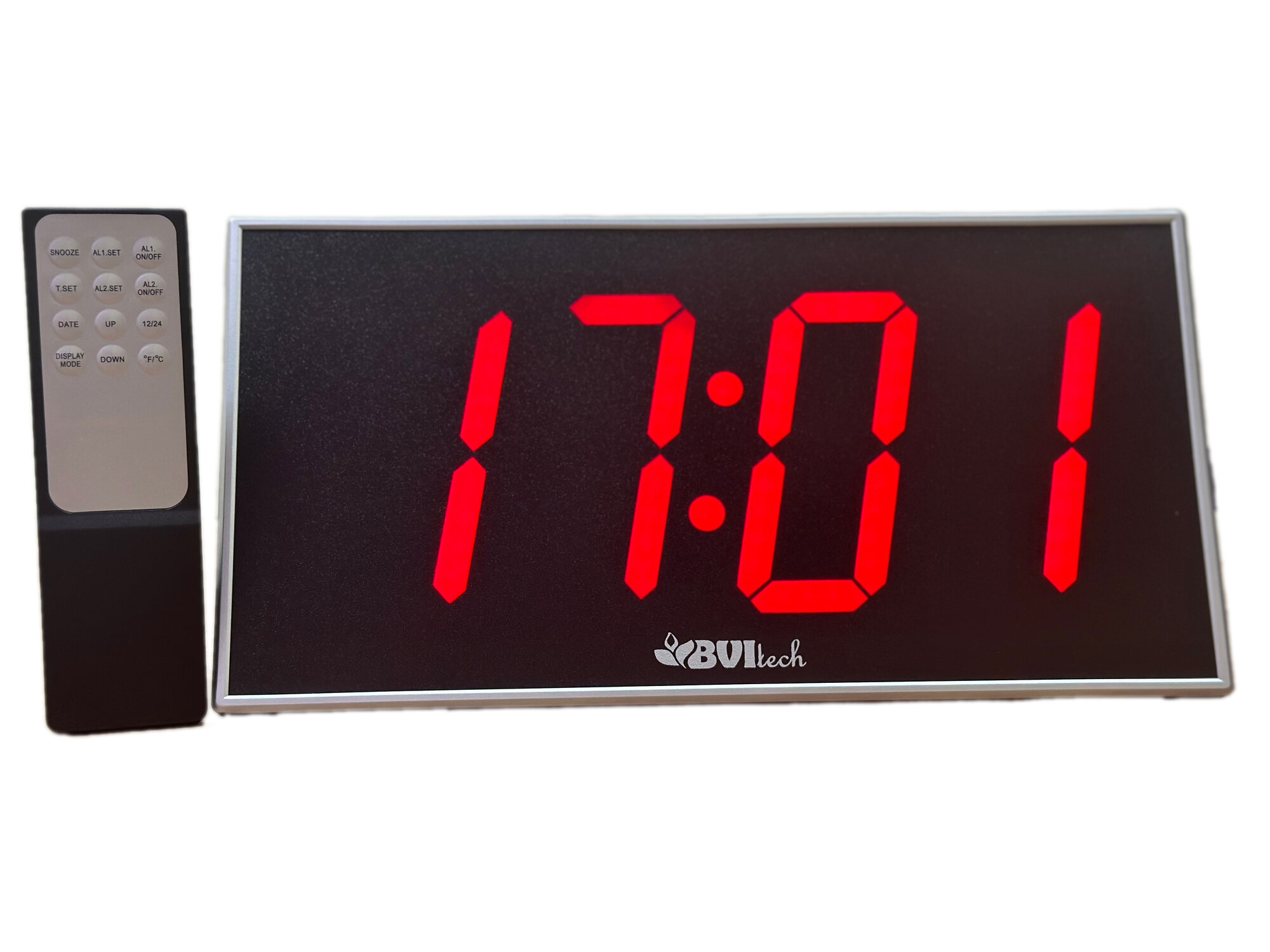 BVItech BV-103R Электронные сетевые настенные часы с будильником термометром и пультом управления