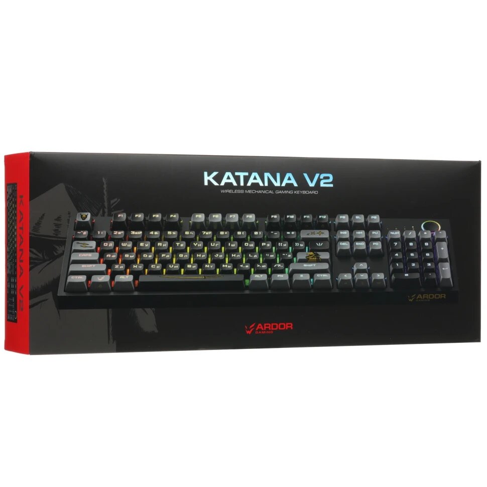 Клавиатура проводная + беспроводная ARDOR GAMING Katana V2, черный