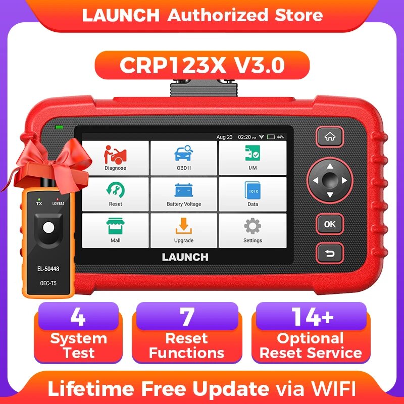 Новый CRP123X V3.0 LAUNCH Автомобильный считыватель кодов Автомобильный сканер OBD2 Инструмент сканирования Canfd Doip Пожизненное бесплатное обновление