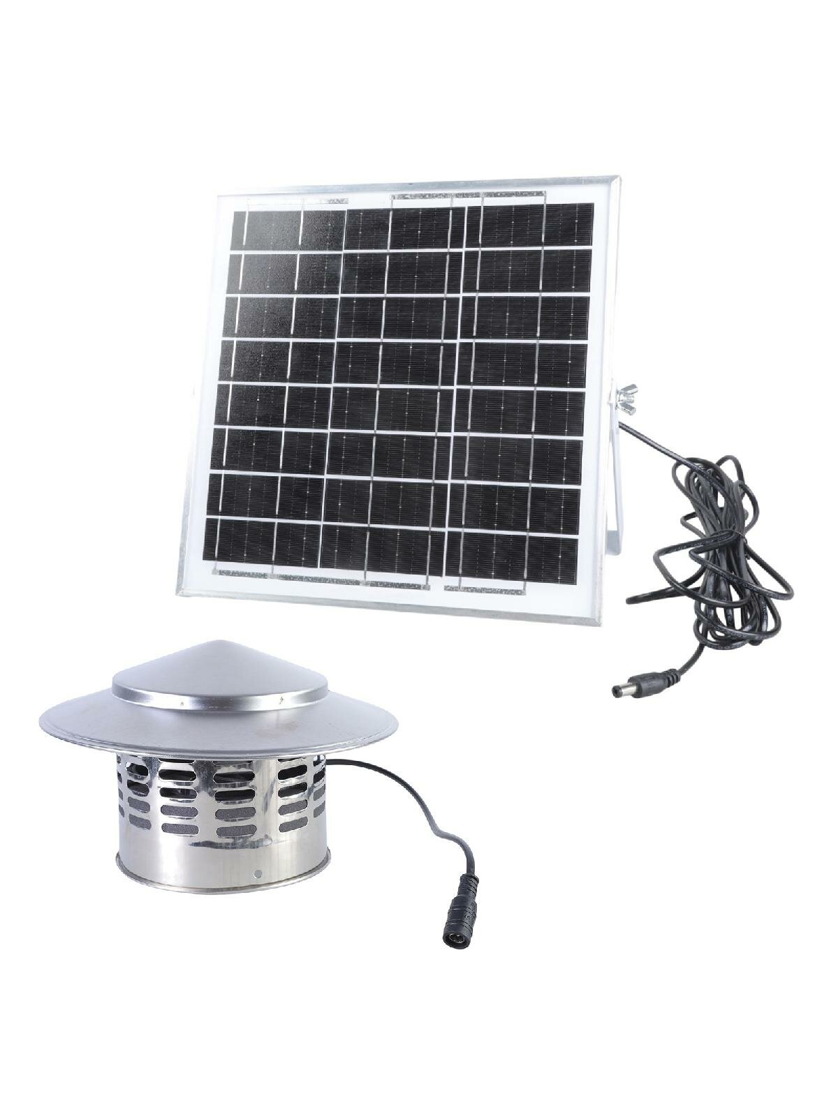 Коррозионностойкий Солнечный Крышный Вентилятор 110 мм из Нержавеющей Стали для Теплиц