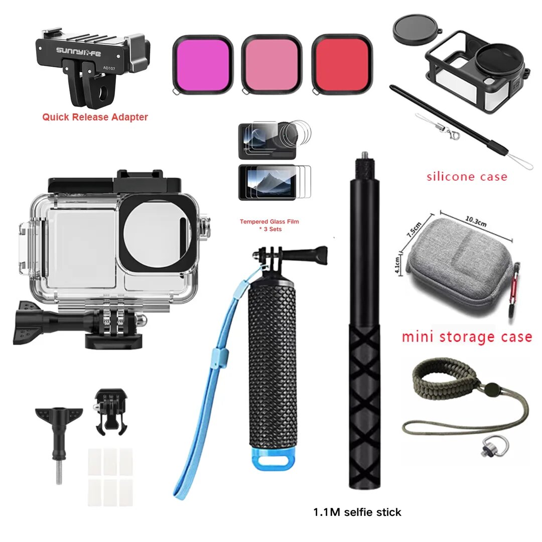 Водонепроницаемый бокс full kit B для DJI Osmo Action 6