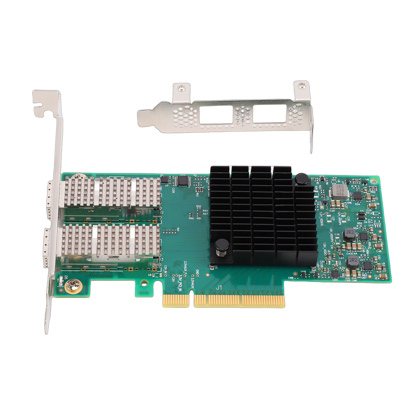 Двухпортовый сетевой адаптер для серверов, высокоскоростная передача данных 10 Гбит/с, низкая задержка, MCX4121A-XCAT