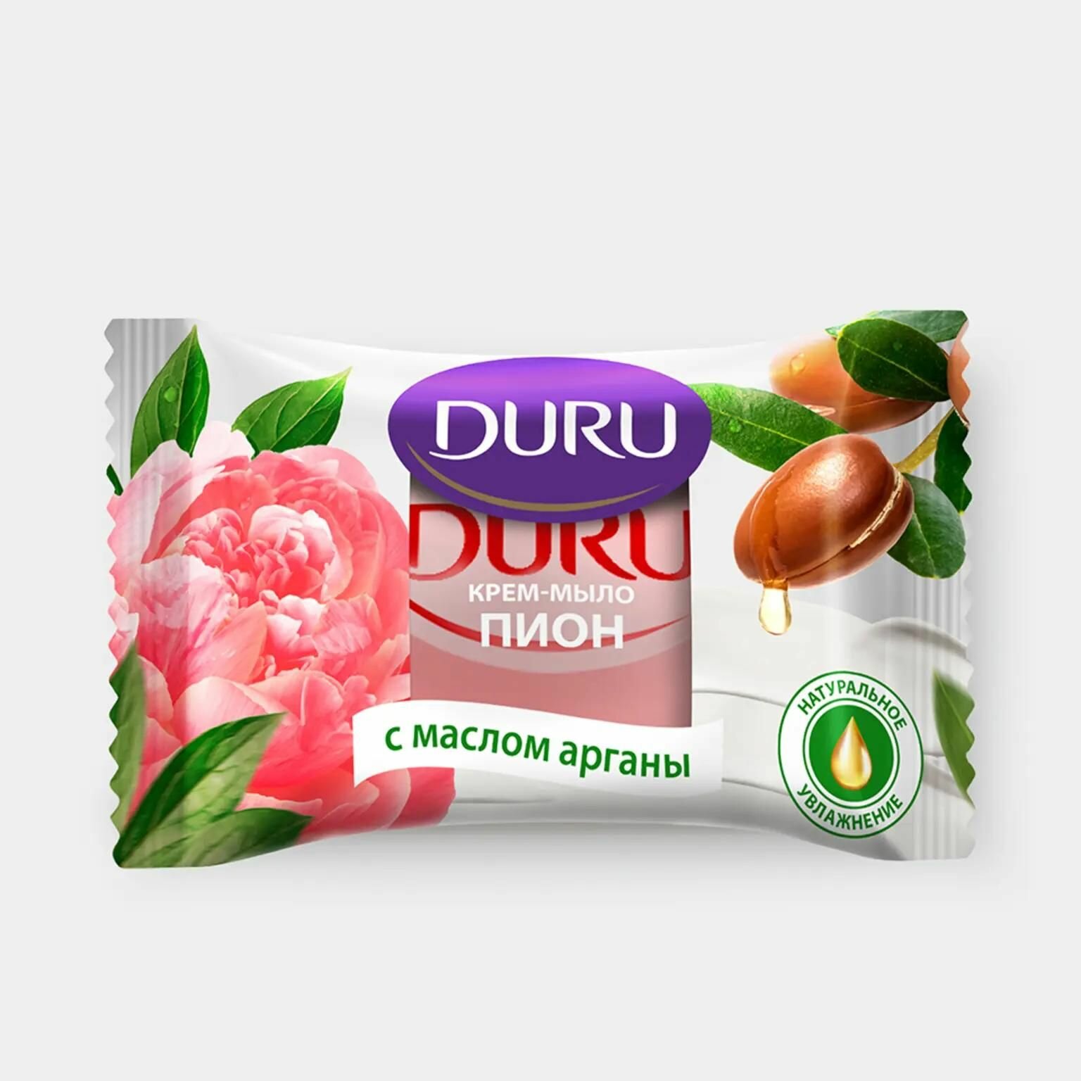 Крем-мыло DURU Туалетное "Пион" с маслом арганы, 80 г, бережное очищение