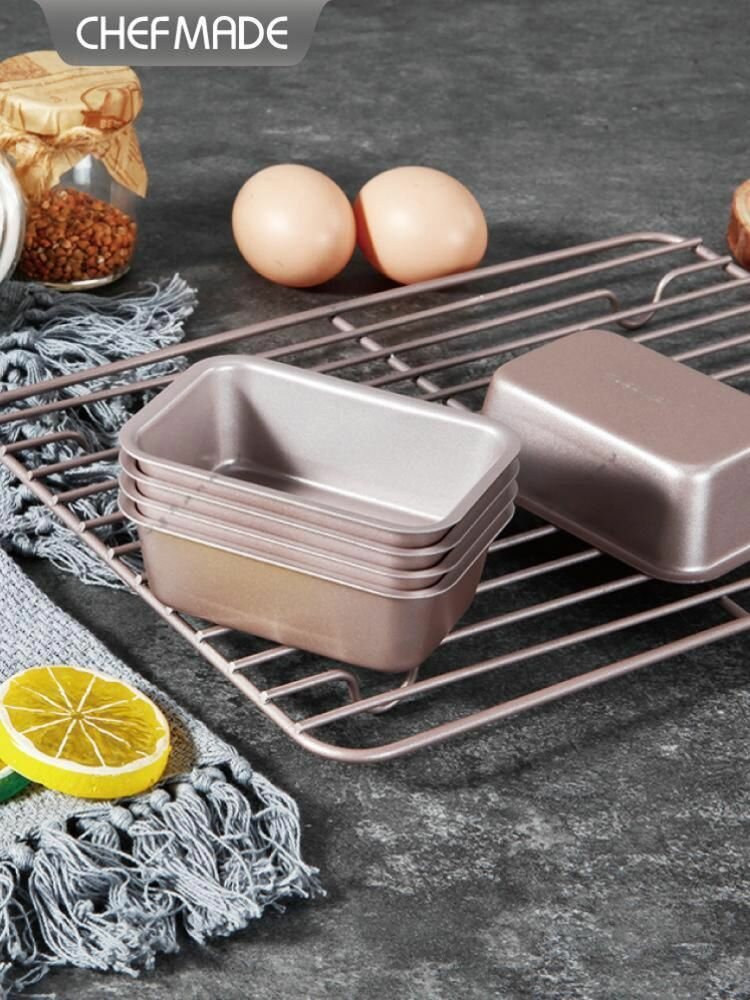 CHEFMADE Форма для запекания и выпечки, Прямоугольная, 7.1 см x 10.3 см, 4 шт