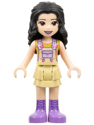 Минифигурка Lego frnd0376 Friends Emma - Tan Dress with Straps, Medium Lavender Boots