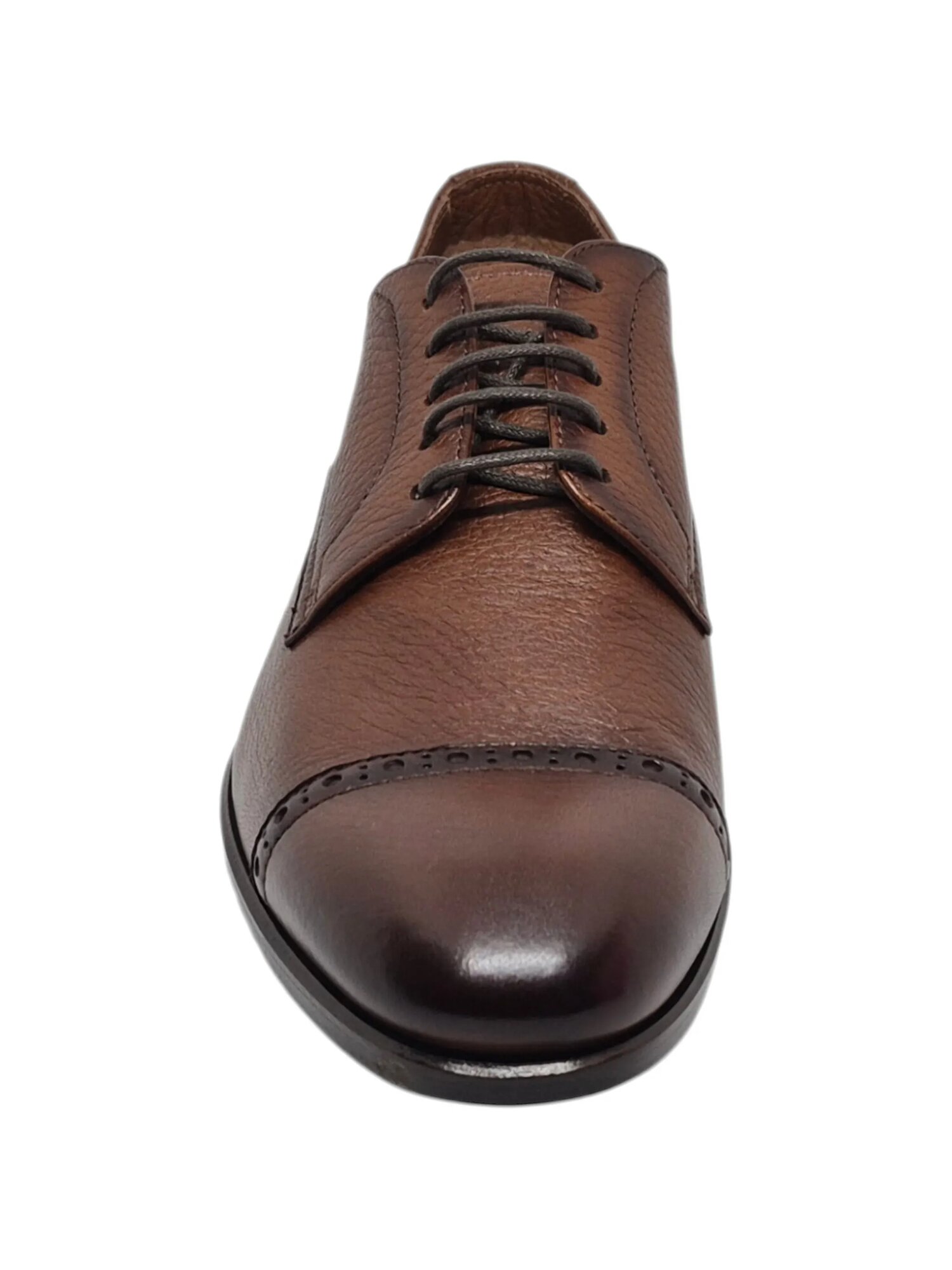 Туфли HENDERSON BARACCO Textured cap-toe derby shoes, размер 41,5, brown — фото 1