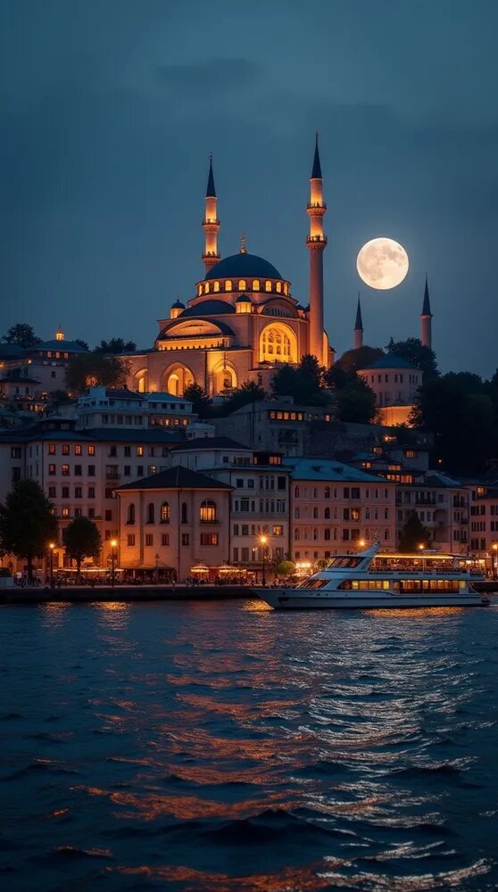 Алмазная Мозаика "Большая Мечеть Стамбула" 30x40 См, Безрамная, Идеальна Для Дома, Украшения, Подарков.