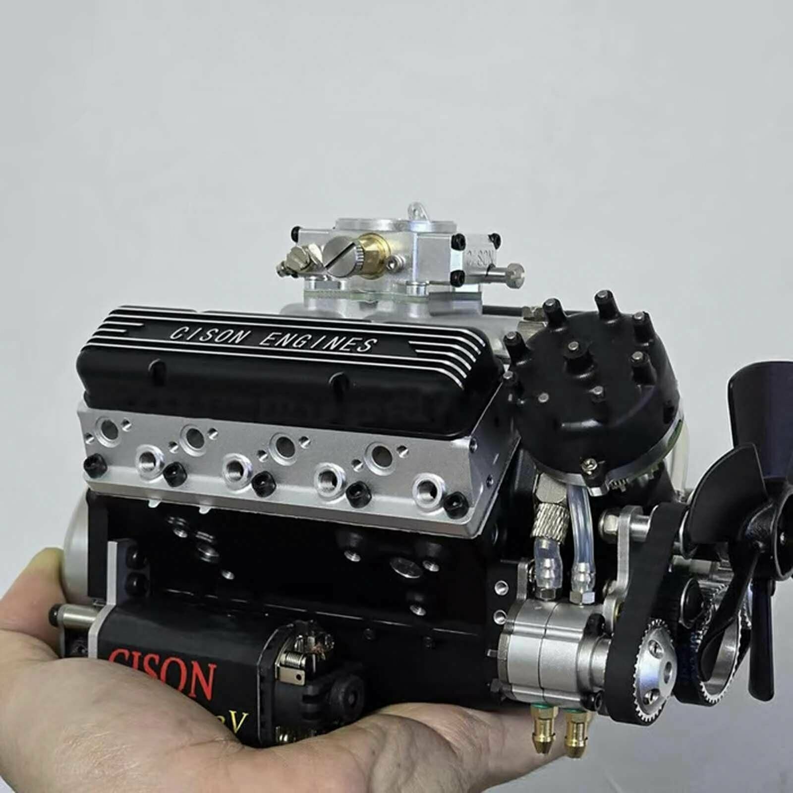 Бензиновый двигатель OHV V8 (1/6 масштаб) 44 см - Детальный конструктор для моделизма