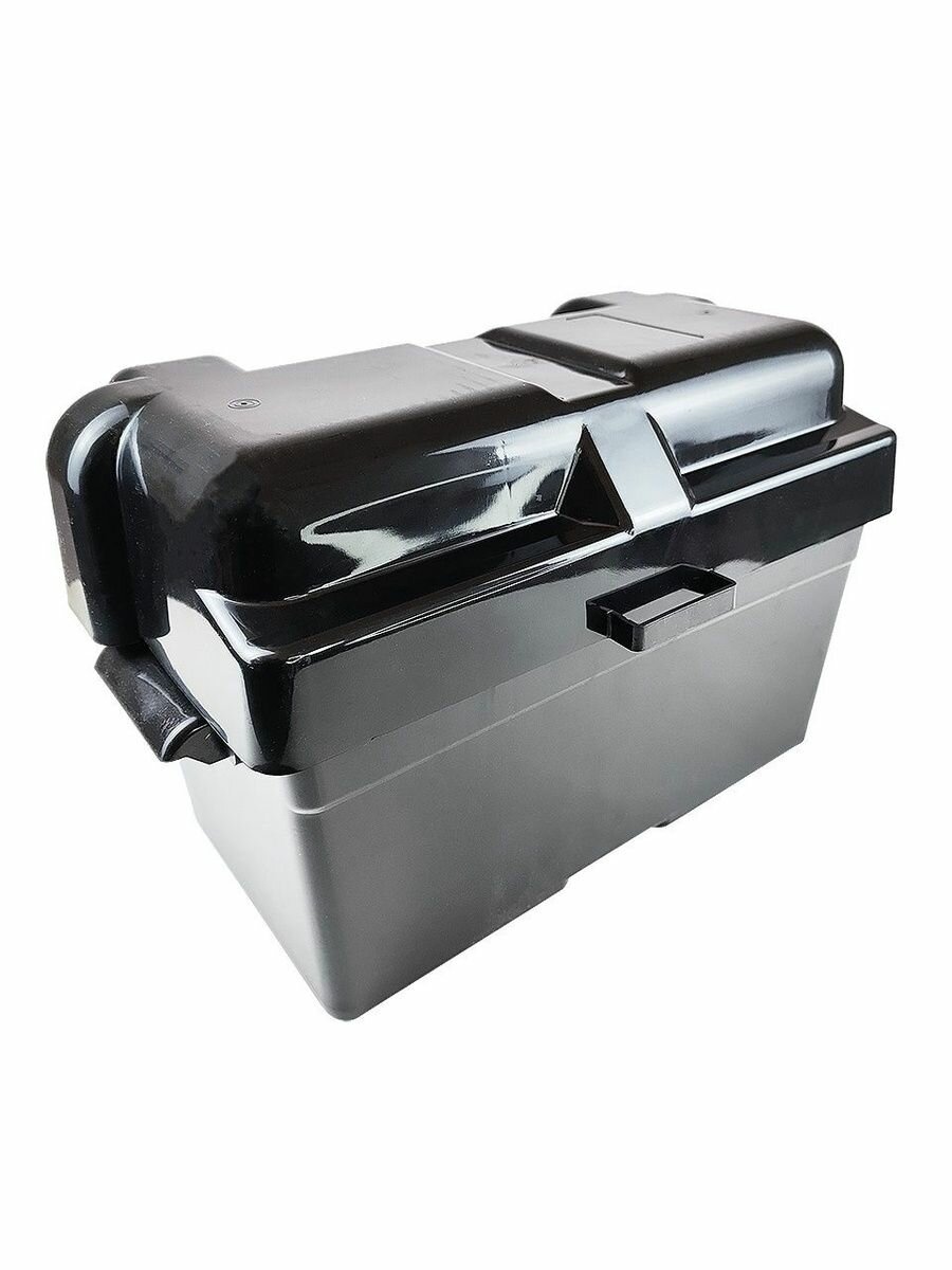 Бокс для АКБ 44х24,5х27 см, внутренний размер 35х18х20 см, черный, пластик