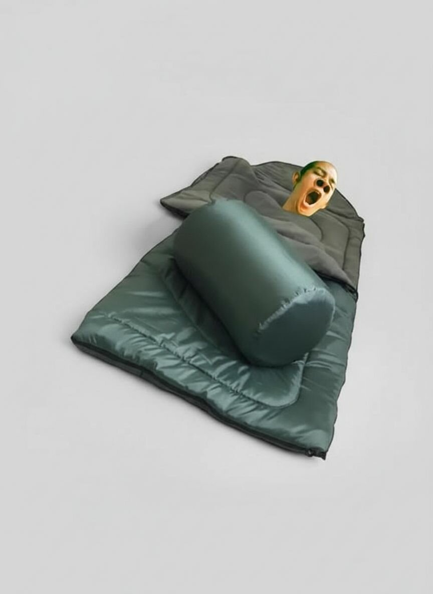 Спальный мешок туристический, зимний, армейский -40 The hunt