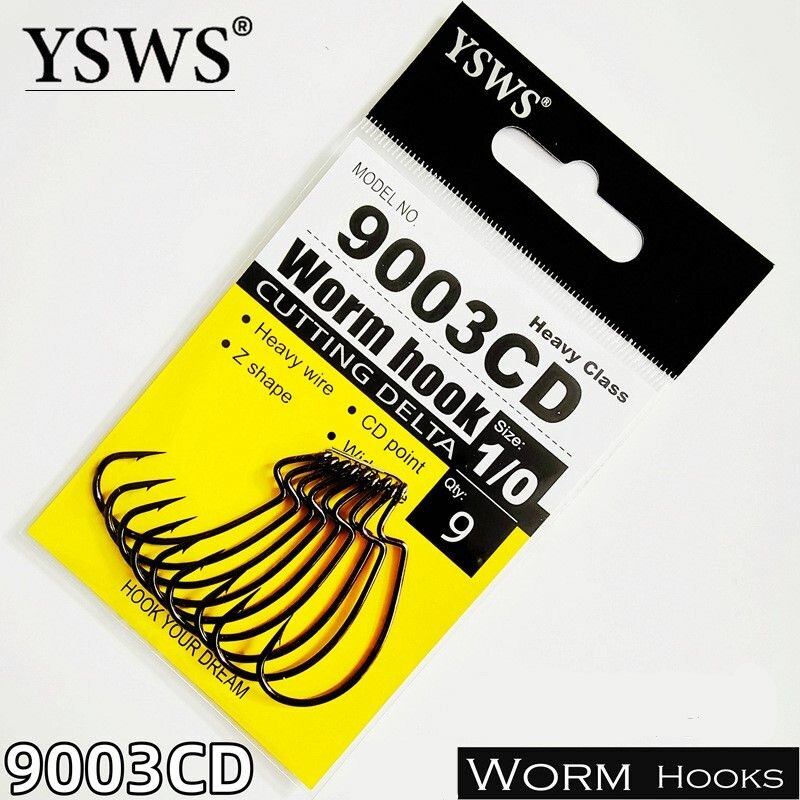 Крючки рыболовные YSWS офсетные 9003CD №4/0 (8 шт)