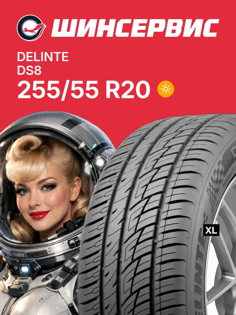 Летняя шина Delinte DS8 255/55 R20 110W, летняя автомобильная резина