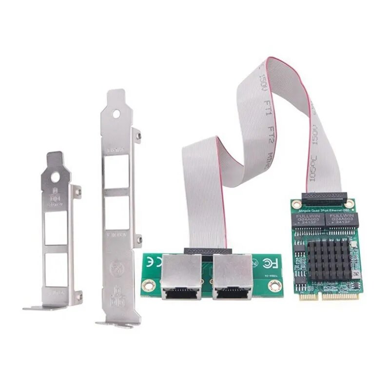 Встроенный Сетевой Адаптер PCIE На Два Порта RJ45 Gigabit Ethernet