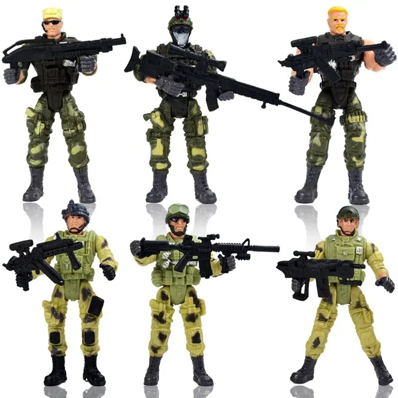 Военные фигурки Elite Force, 6 шт, цвет B