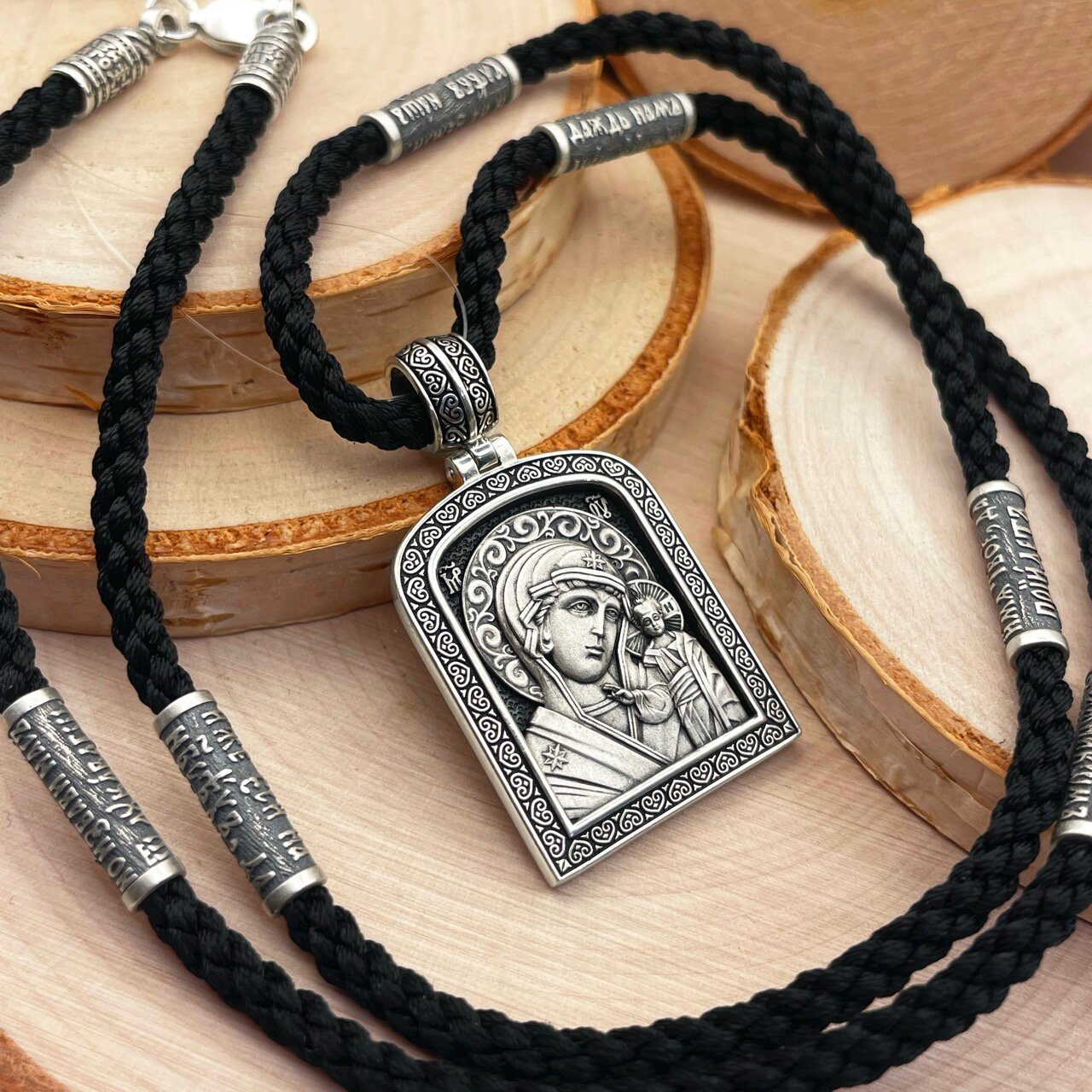 Комплект украшений, серебро, 925 проба, оксидирование, чернение