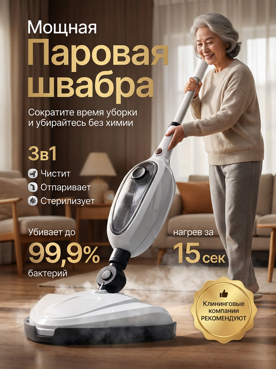 Паровая швабра для пола 10 в 1, пароочиститель, парошвабра, электрошвабра для дома