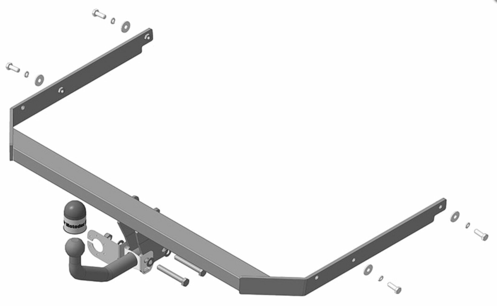 Фаркоп Motodor Ford Focus 2 Sedan 2004 - 2011 г. в. (оцинк. Шар) арт.90701-A