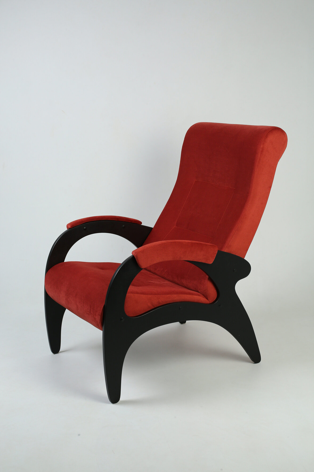 Кресло мягкое на ножках для отдыха дома в гостиную (Римини, Темно-оранжевый)